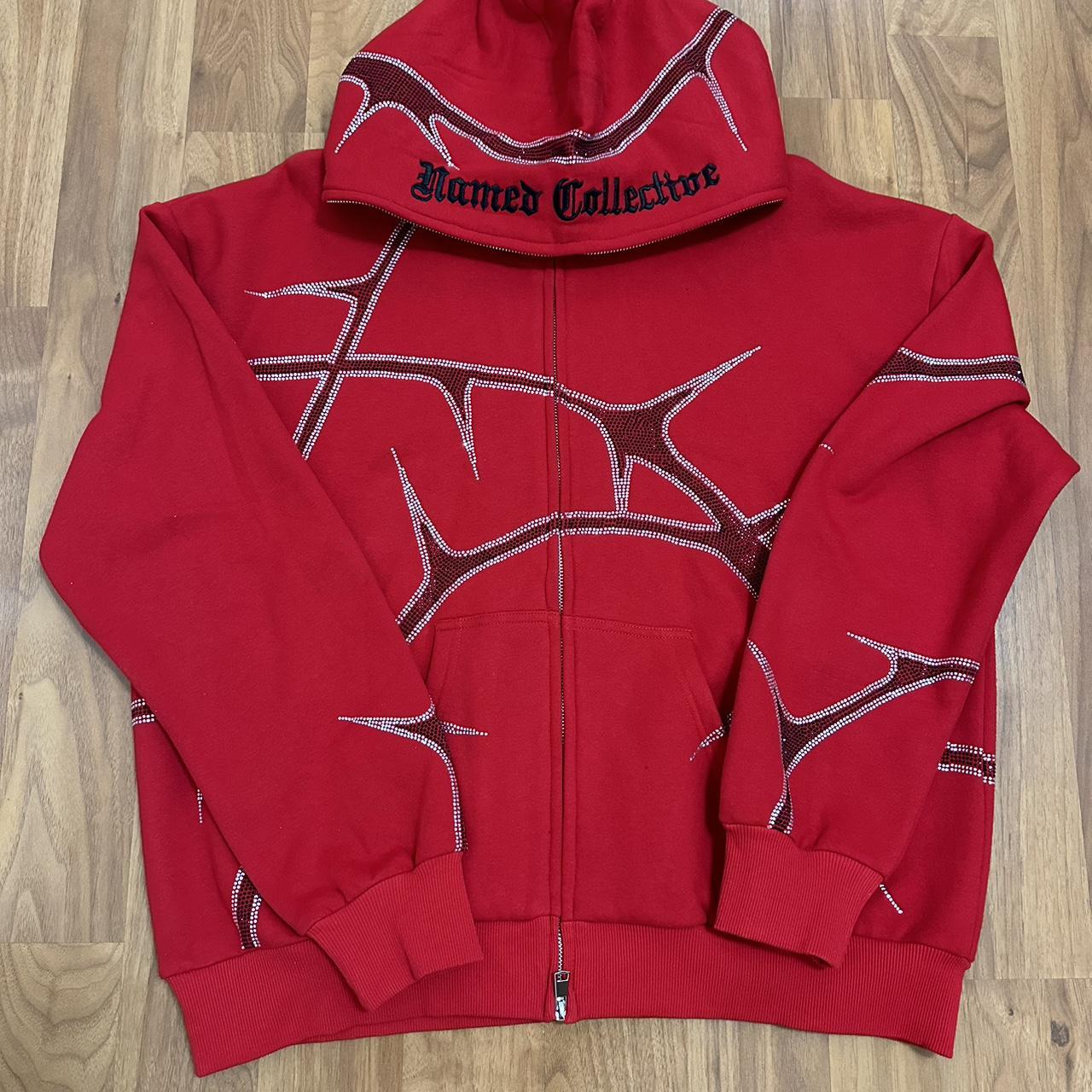 Named Collective Red zip up hoodie Brand New With... - Depop