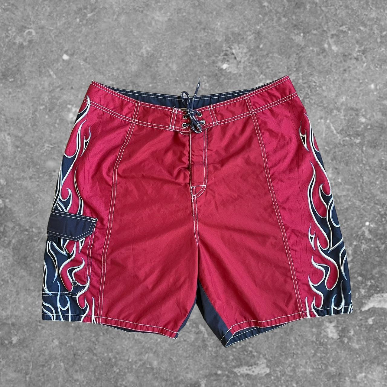 Flame Swim Trunks Size: XL Waist: 37” Inseam:... - Depop