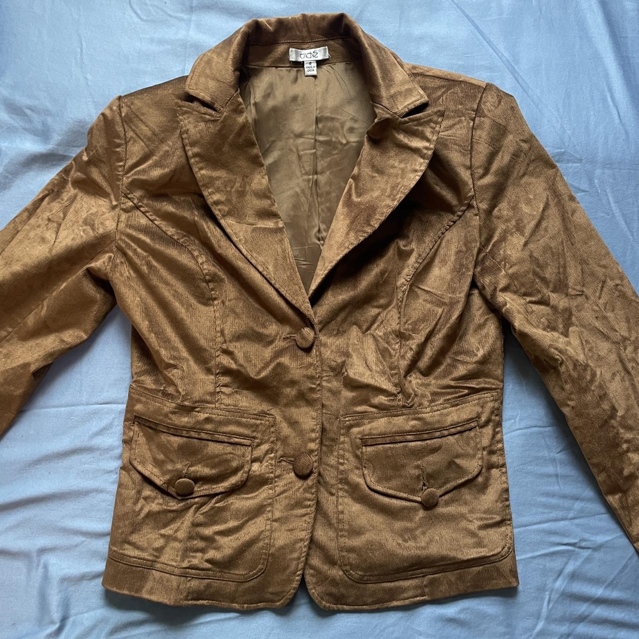 Cache Corduroy Blazer Measurements: Bust: 18... - Depop