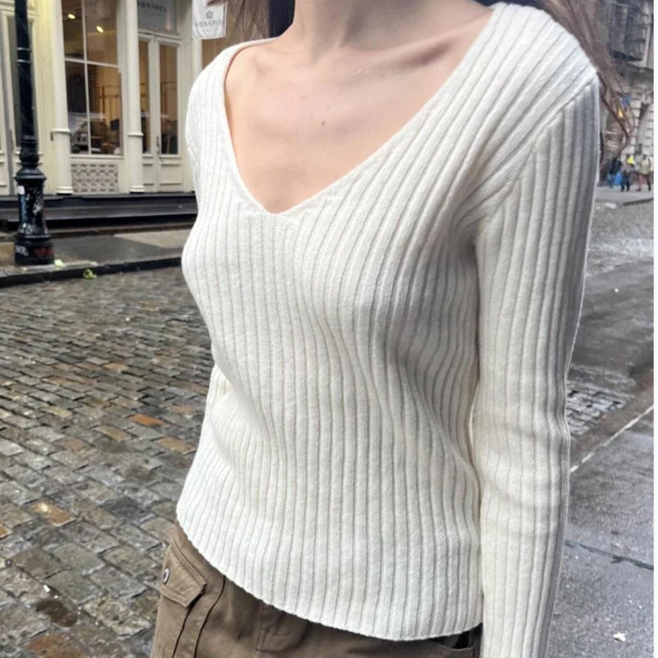 brandy Melville v neck sweater not the same as the... - Depop