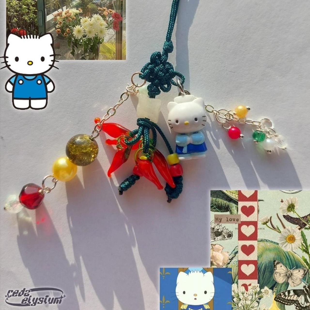 Dear Daniel Green Hello Kitty Themed Keychain/Phone... - Depop