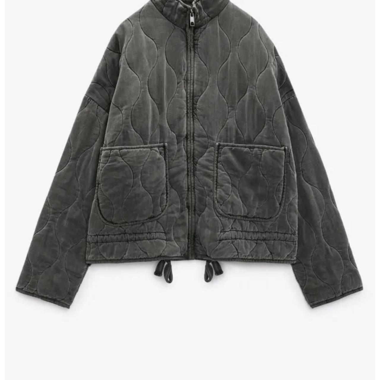 Zara Women's Grey Jacket | Depop Zara Women's Grey Jacket | Depop
