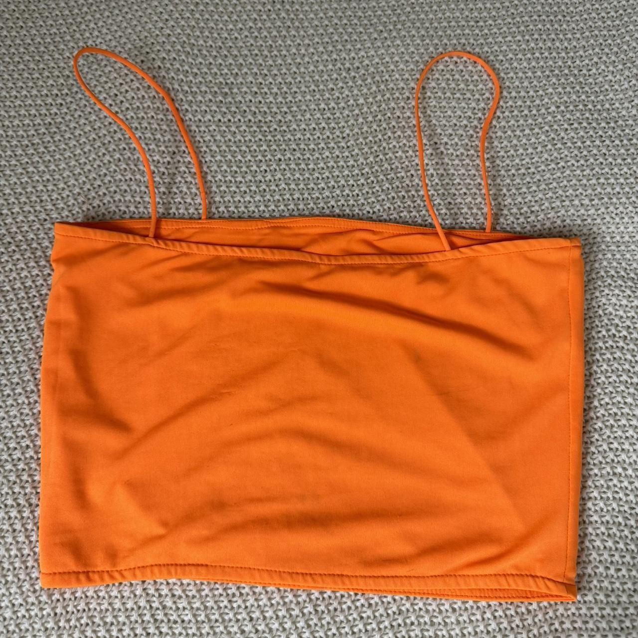 Bright orange crop top - Depop