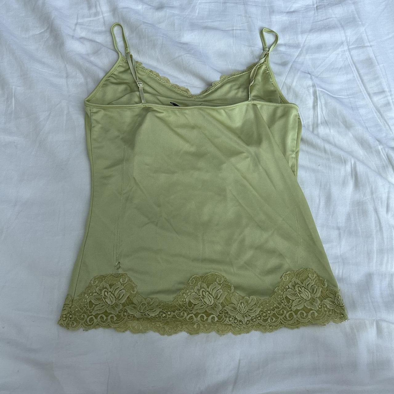 "tinkerbell top" green lace cami, super cute n... | Depop