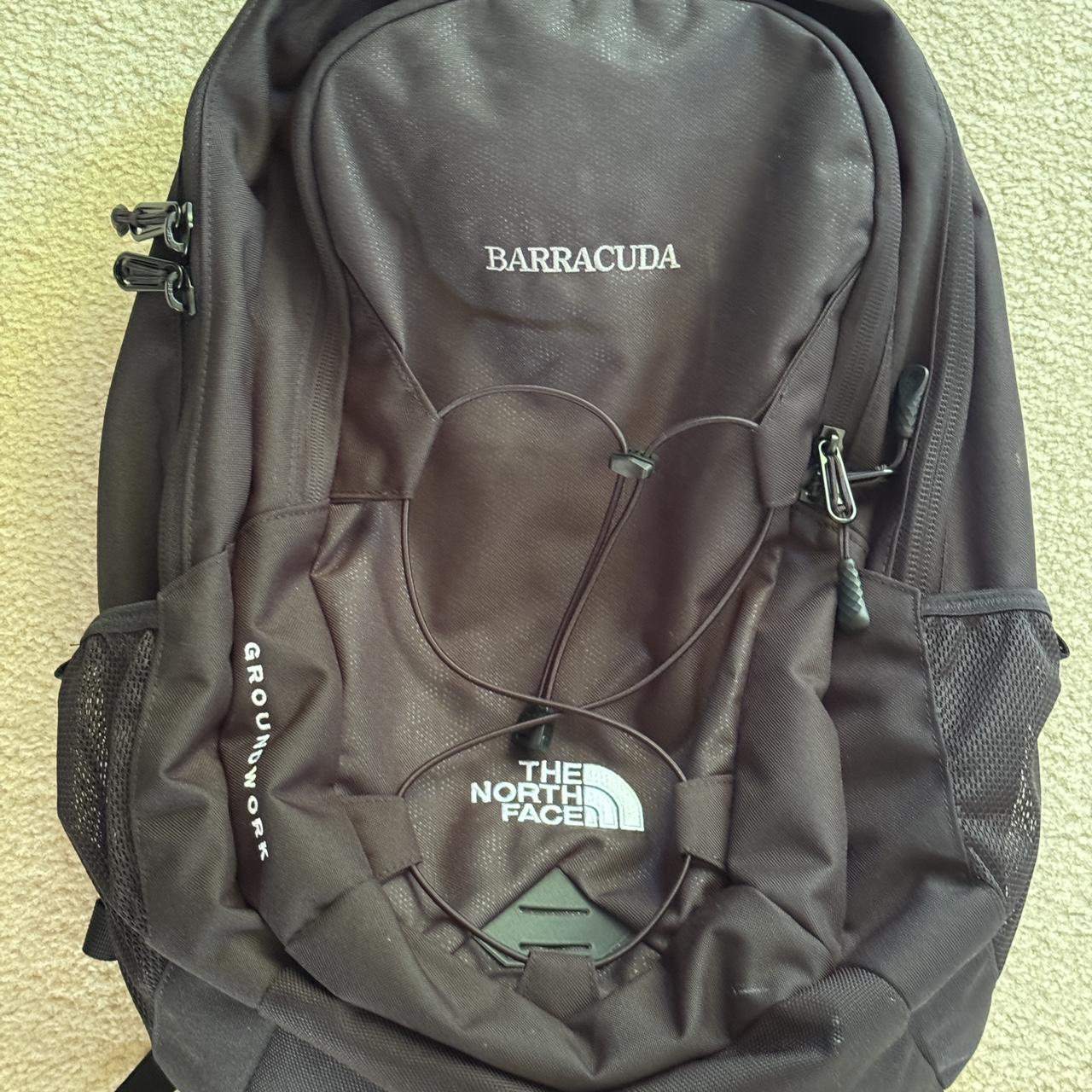 Black custom North face barracuda backpack. Barely... - Depop