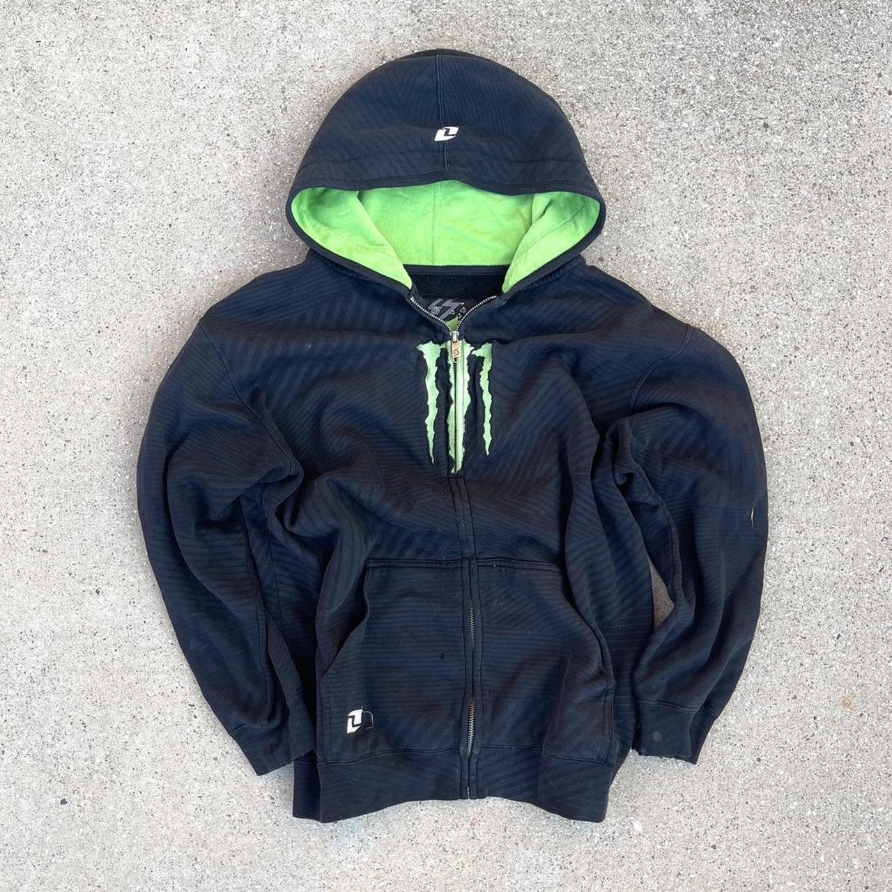 y2k monster zip up jacket size L #monster #grunge... - Depop