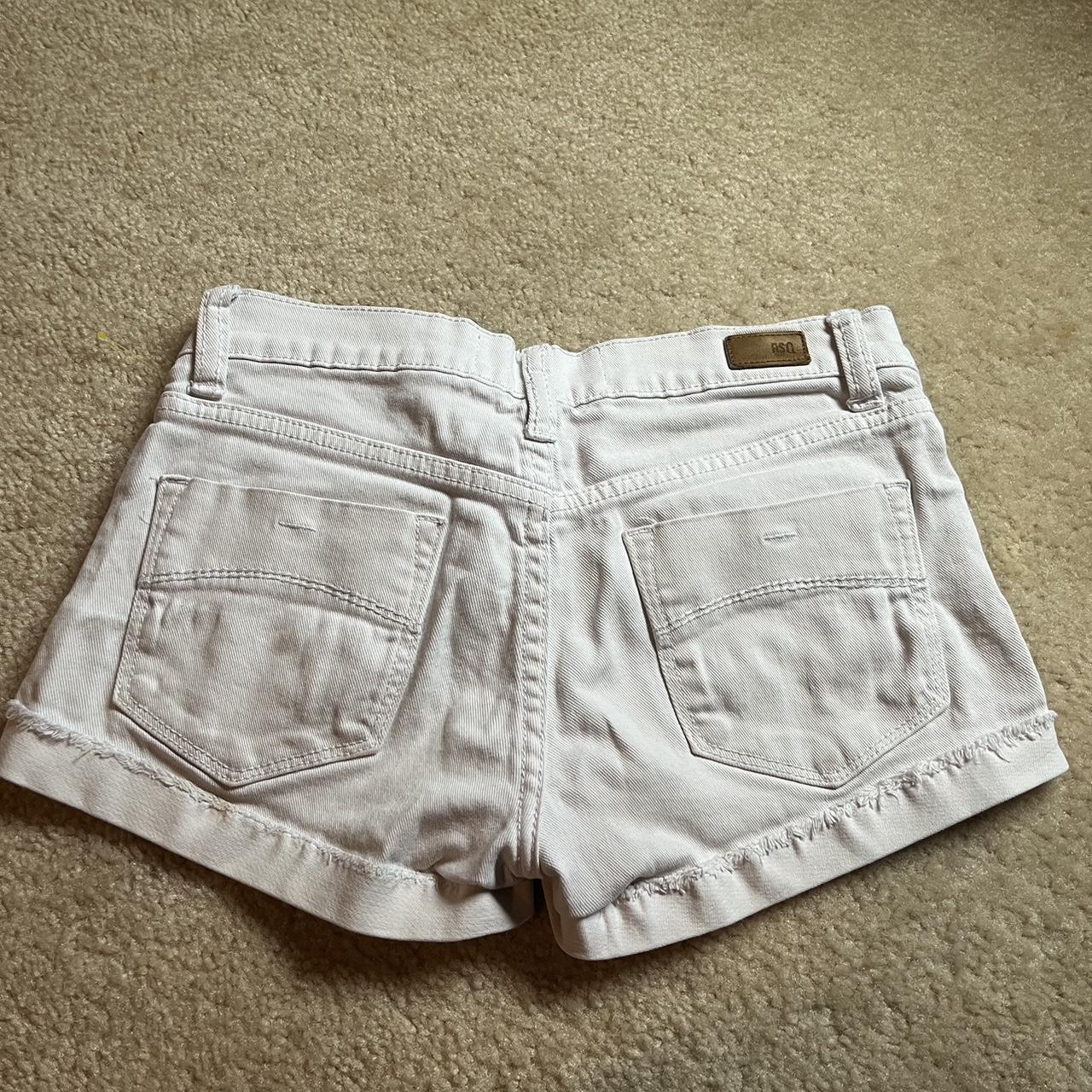 Rsq White Low Rise Jeans Shorts Size 1 Found At A Depop