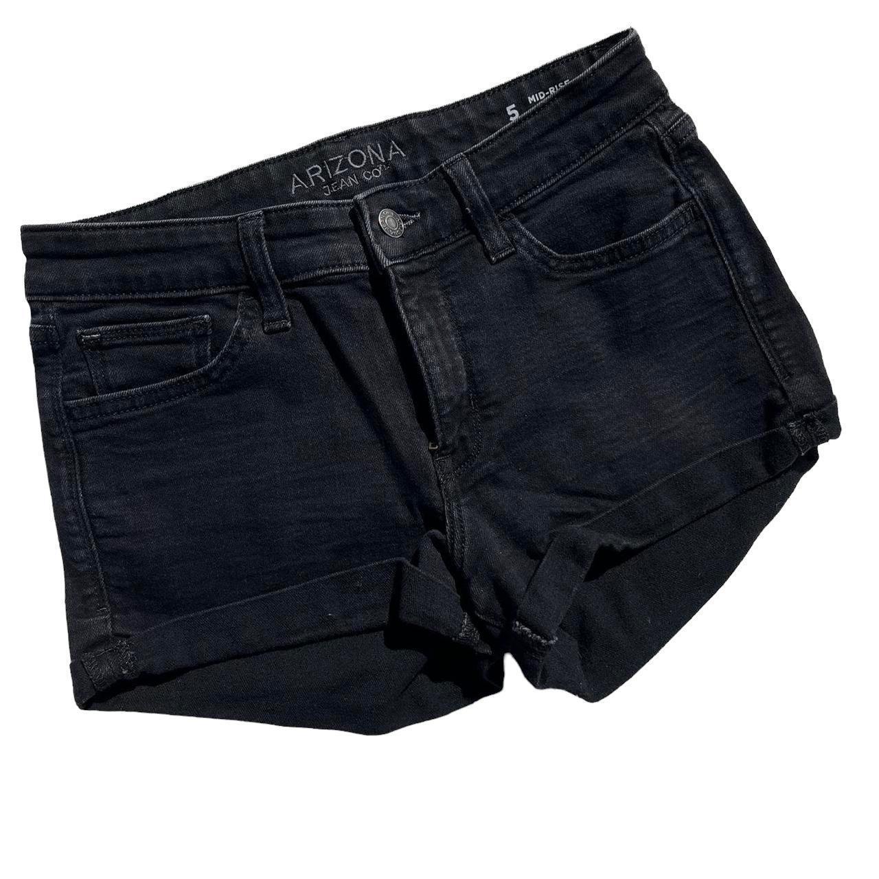 Tiny Black Short Shorts Cuffed bottoms with about a... - Depop