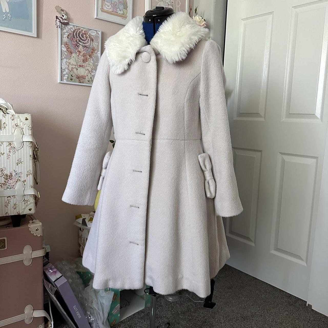 Liz lisa coat. Fur collar is detachable. Pale pinky... - Depop