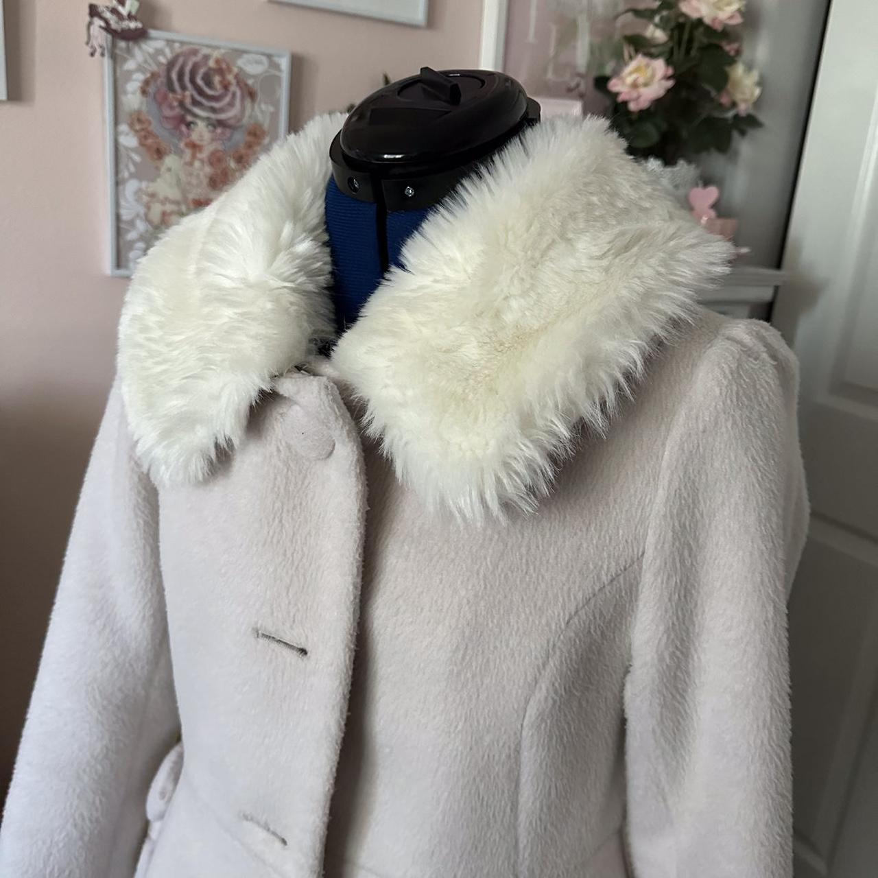 Liz lisa coat. Fur collar is detachable. Pale pinky... - Depop