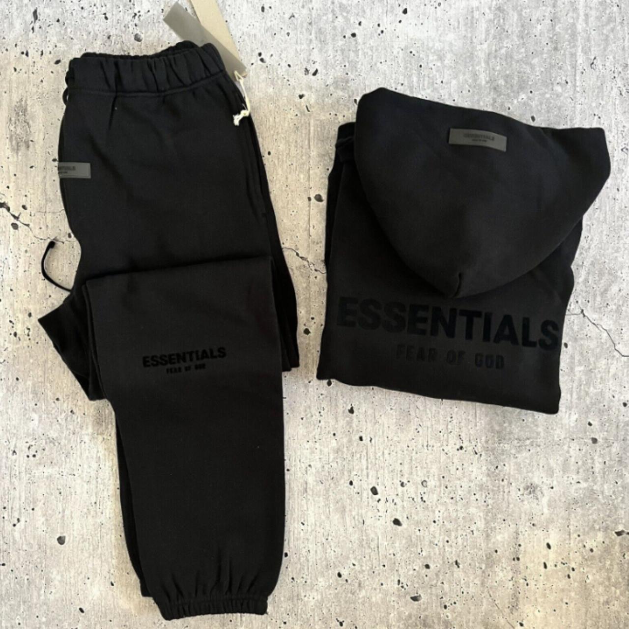 Black Essentials tracksuit Like new, perfectly... - Depop