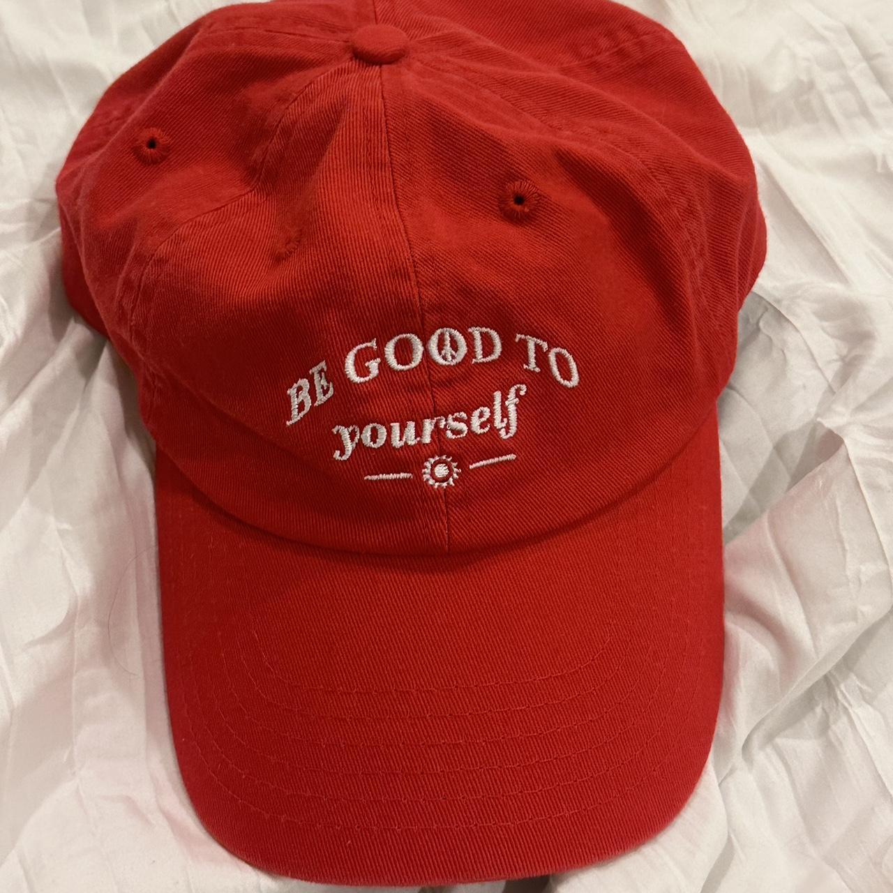 red PRINCESS POLLY small baseball cap adjustable... - Depop