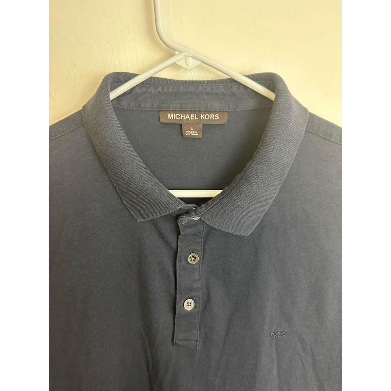 Men's Michael Kors Polo Shirt Blue Size Large #0511 - Depop