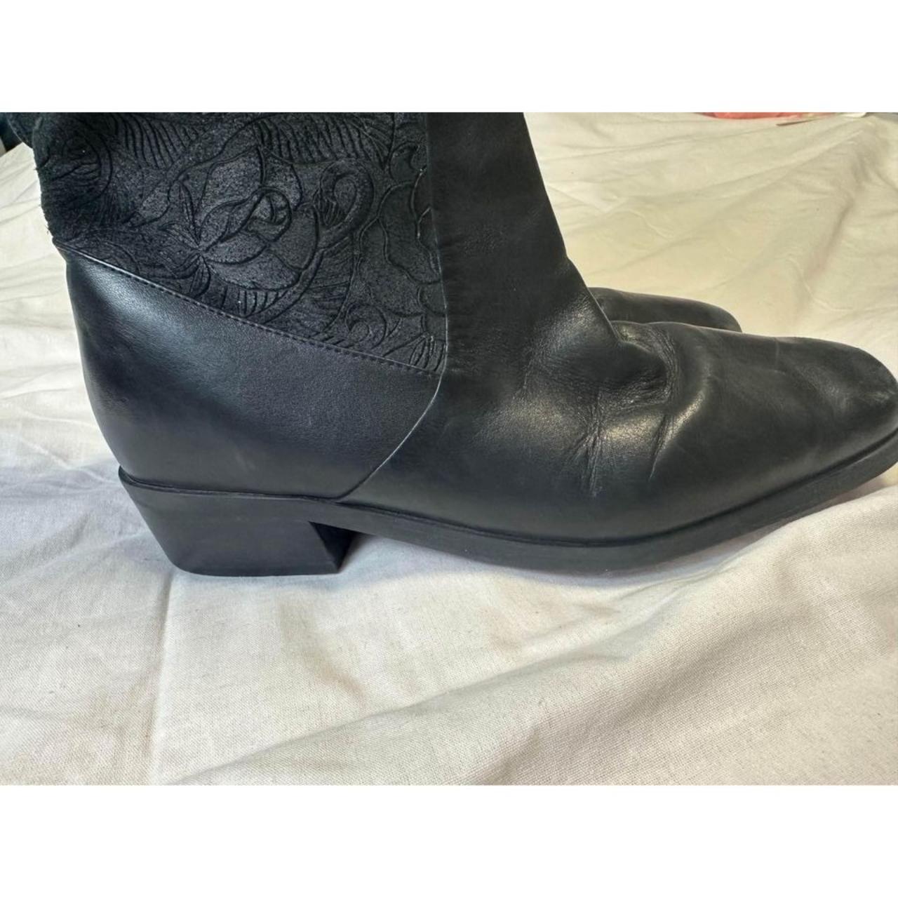 Markon Women Floral Riding Boots Suela Size US 8M... - Depop