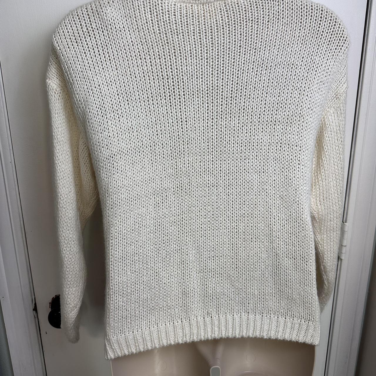 Chunky knit grandma button sweater size large #0883 - Depop