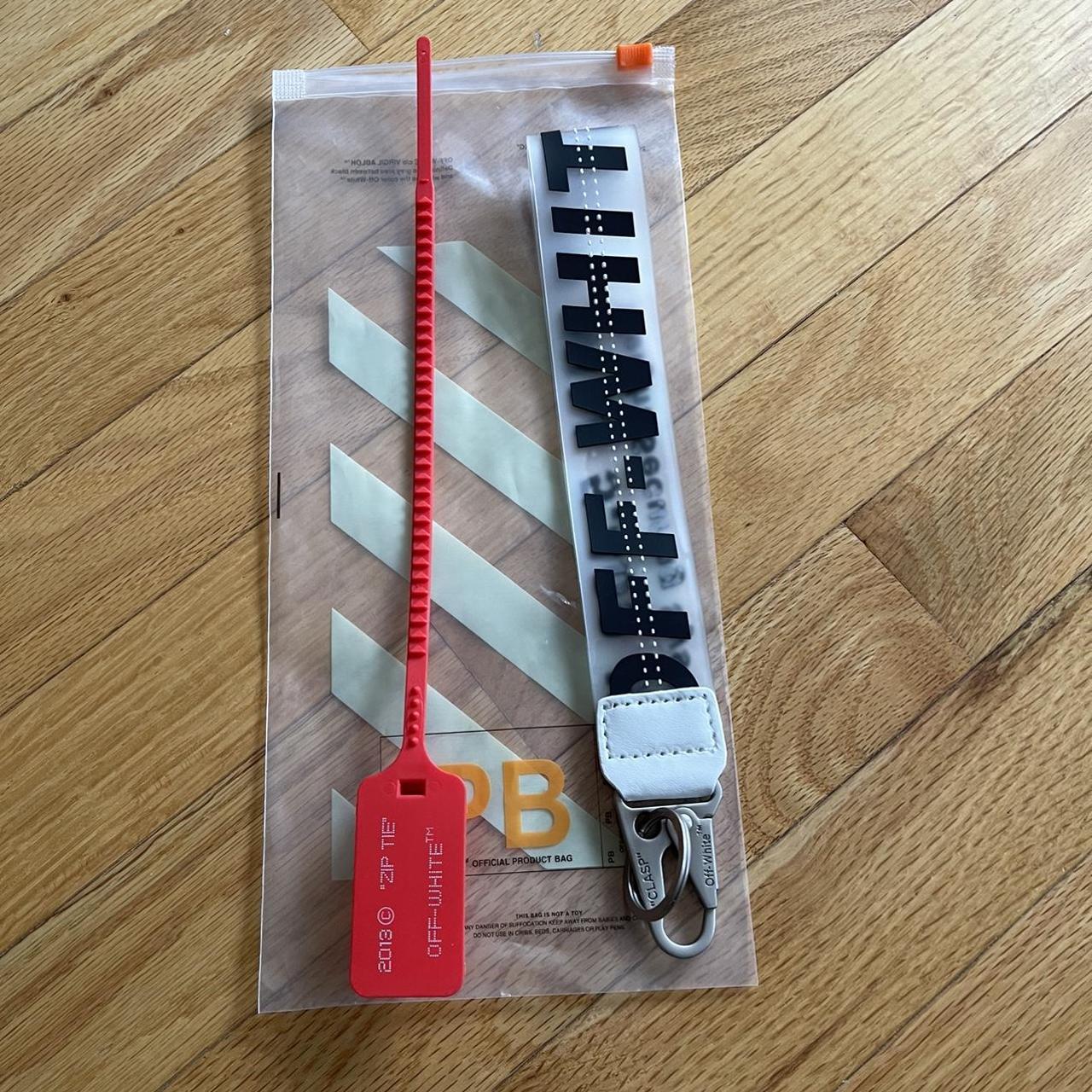 Classic Off-White Lanyard Keychain Brand New - Depop
