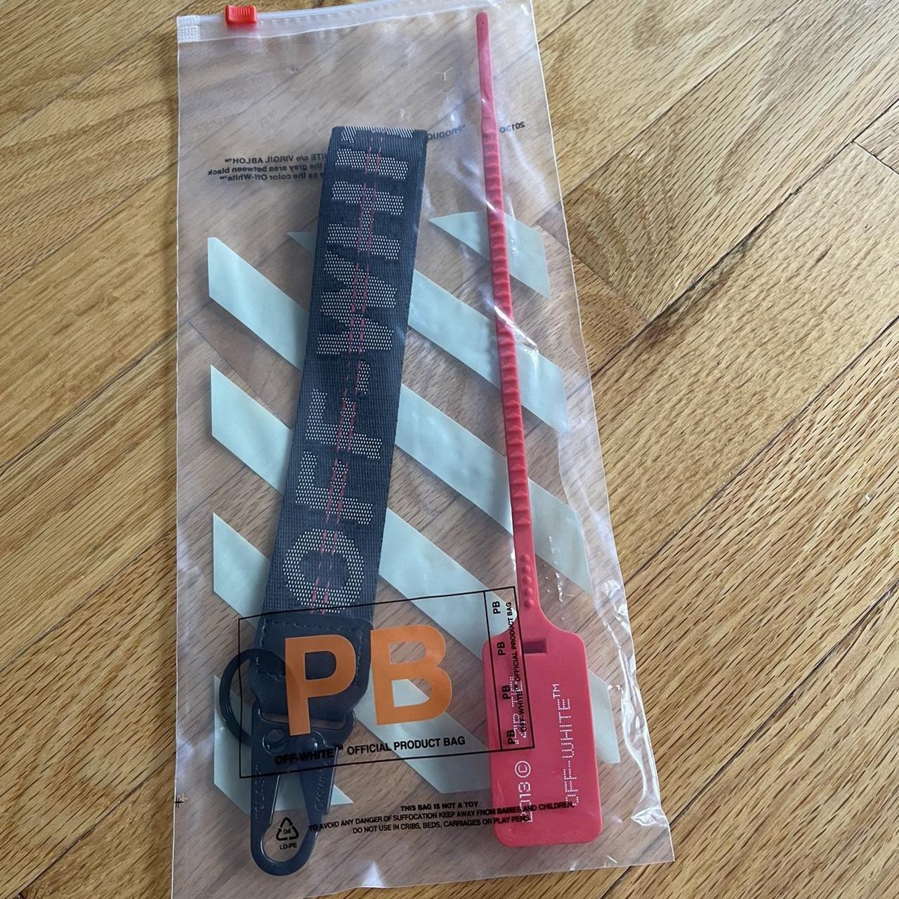 Classic Off-White Lanyard Keychain Brand New - Depop