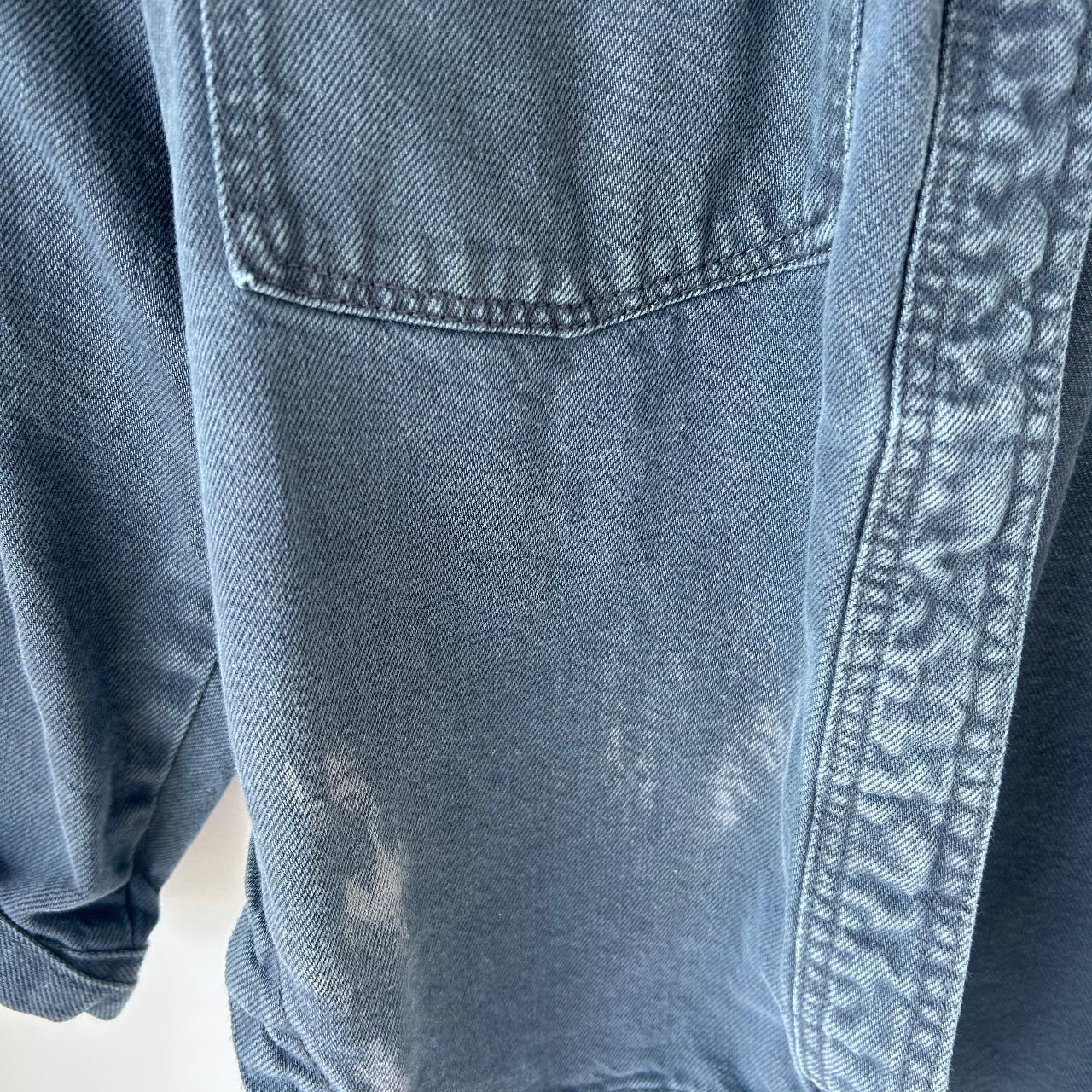 zara oversized shacket navy size small, some... - Depop