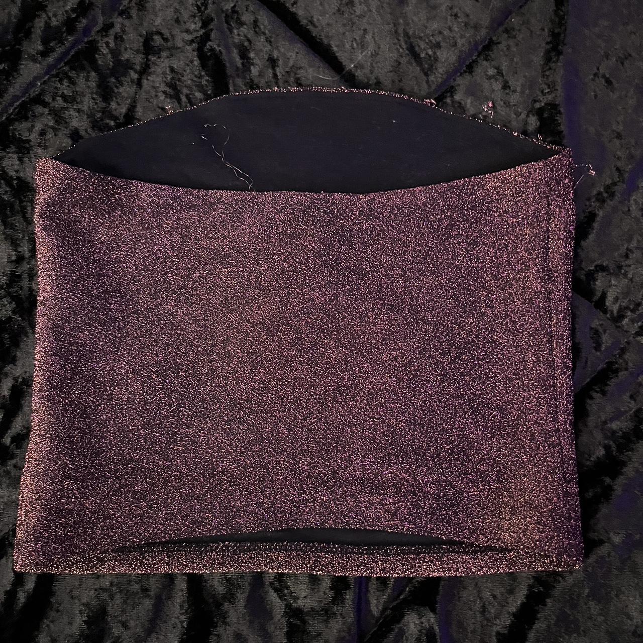 pink glitter tube top cute and tight fit loose... - Depop