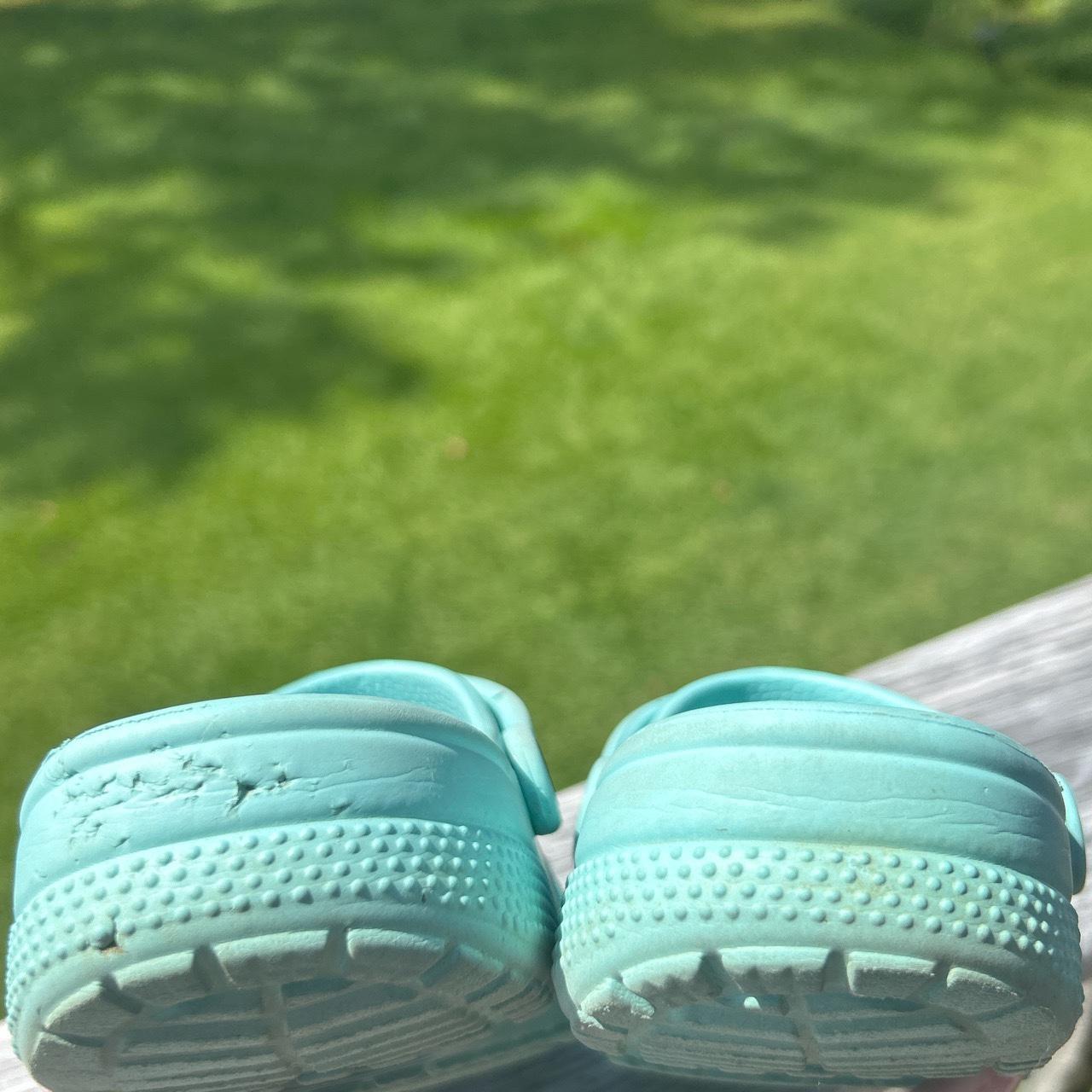 Women’s size 8/ Men’s size 6 teal crocs. Comes with... - Depop