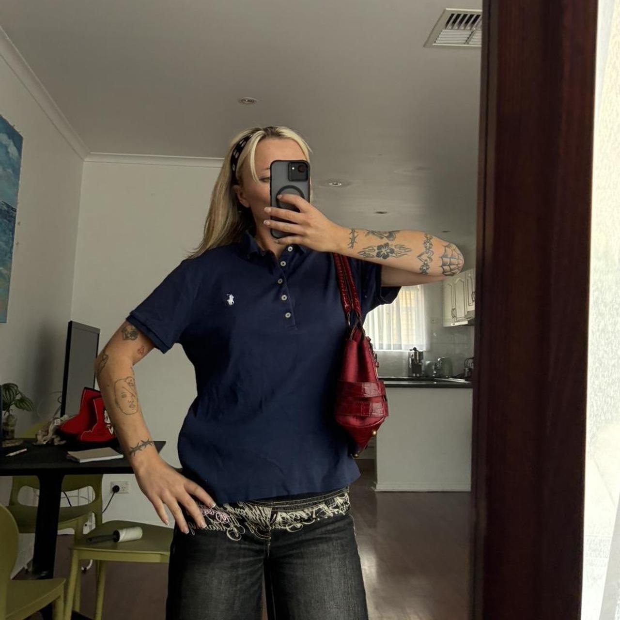 Navy Polo Ralph Lauren polo shirt sooo sick ! Size... | Depop