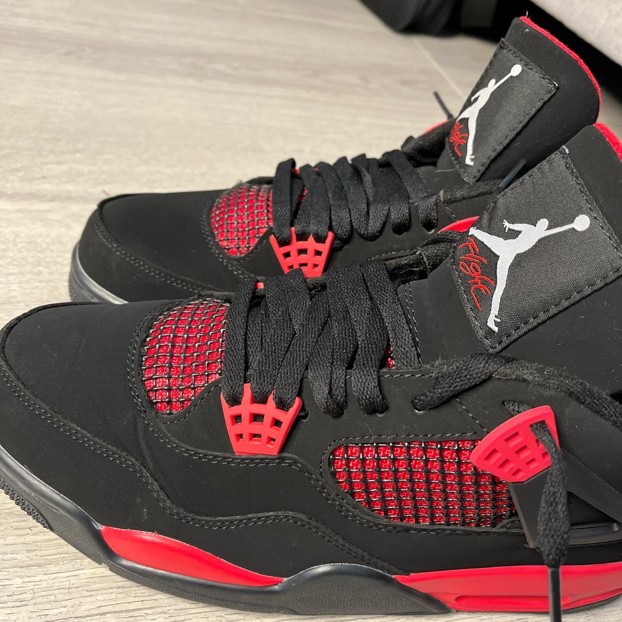 Thunder red Jordan 4s - Depop
