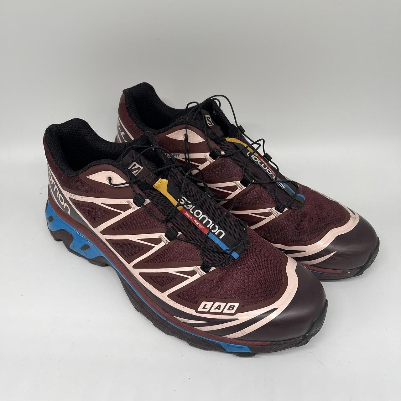 Salomon Men's Burgundy Trainers | Depop