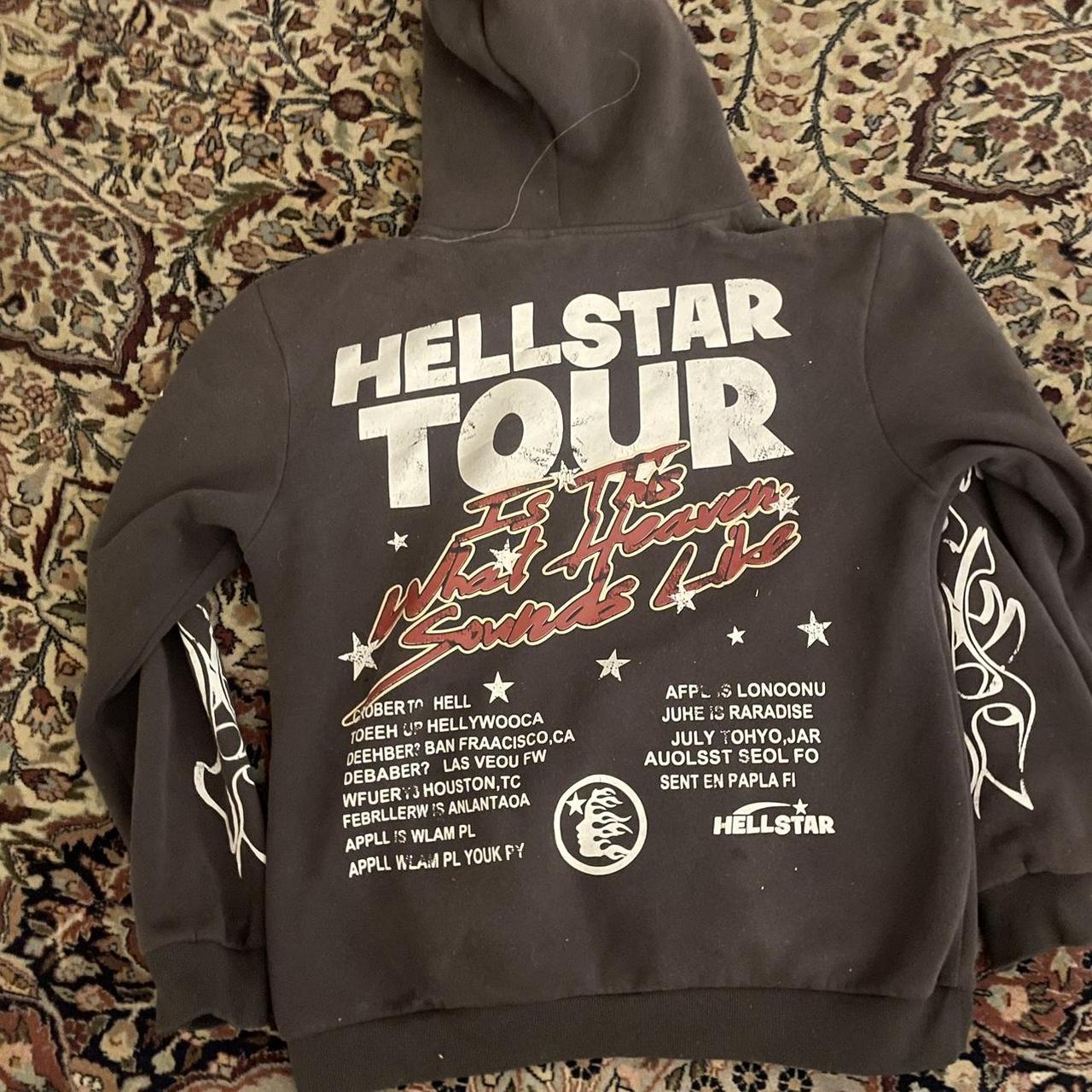 Hellstar tour hoodie worn down (Message me before... - Depop