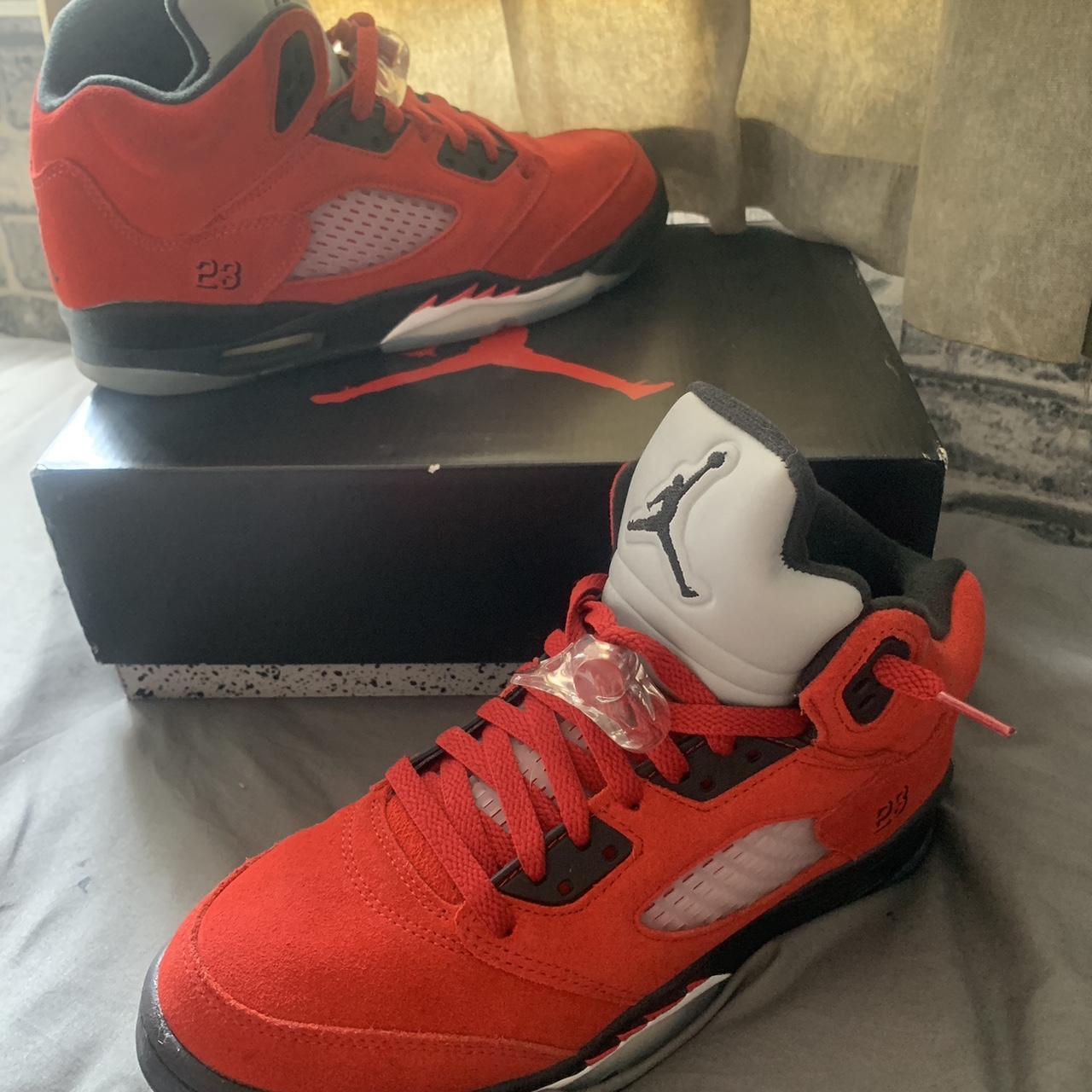 Jordan 5 Red Raging Bull - Size 6UK Genuine Jordan... - Depop