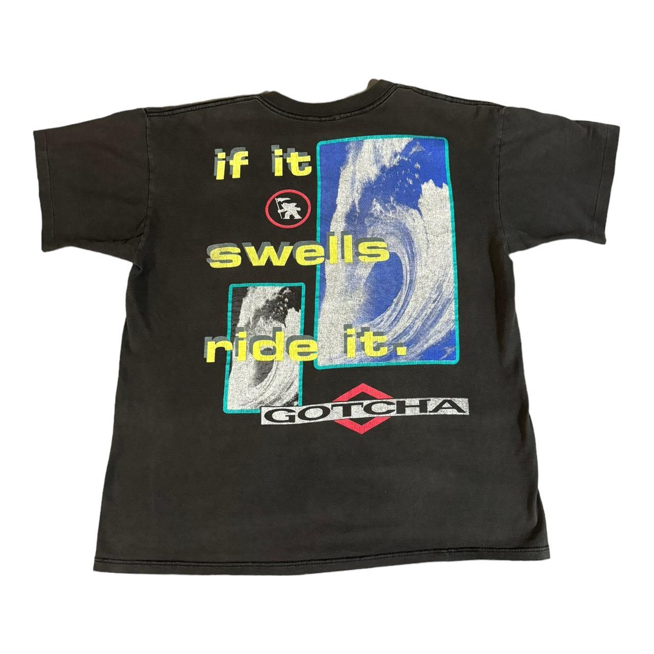 Vintage Gotcha T Shirt Size Medium Back Graphic Logo... - Depop