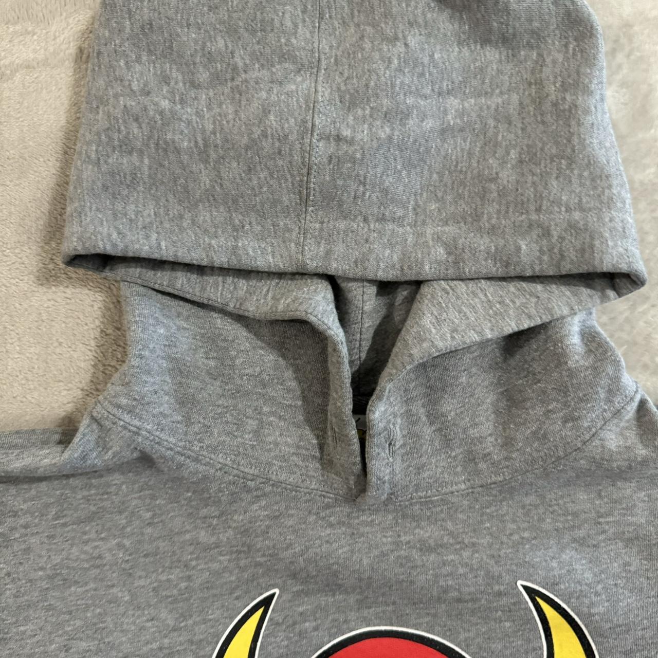 Toy Machine x Rvca Men Sweatshirt Medium Gray Hoodie... - Depop