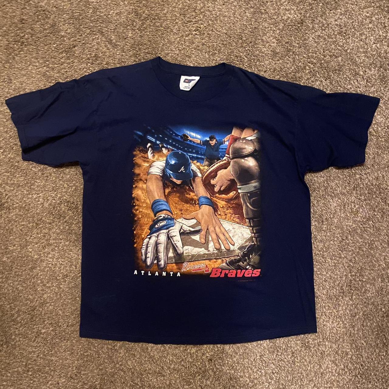 vintage 1999 atlanta braves csa graphic tee almost... - Depop