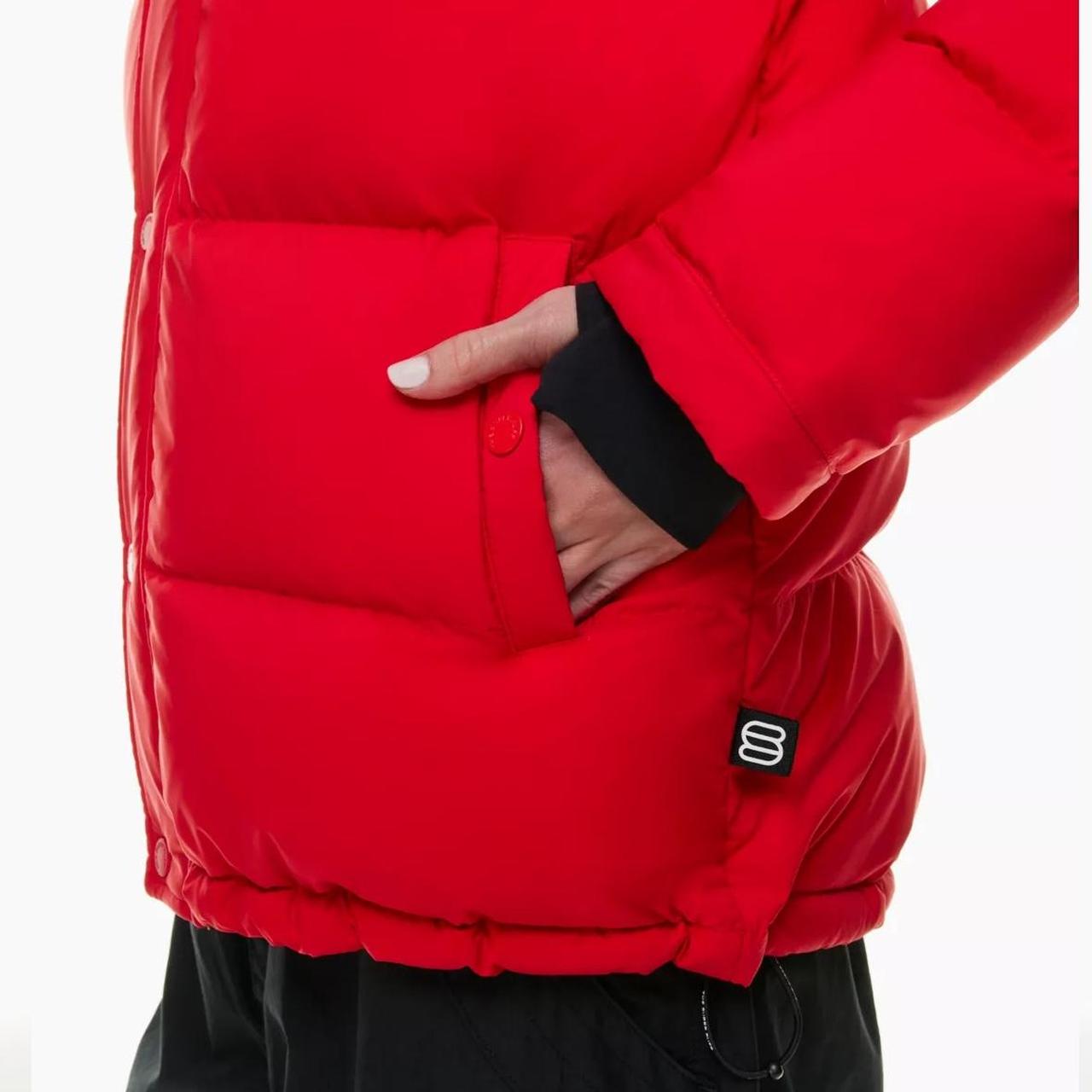 Matte Red the super puff puffer coat / jacket Comes... - Depop