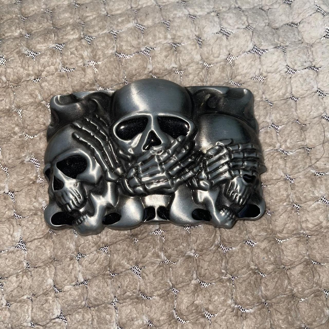 Skull belt buckle dm if interested in buying 3... - Depop