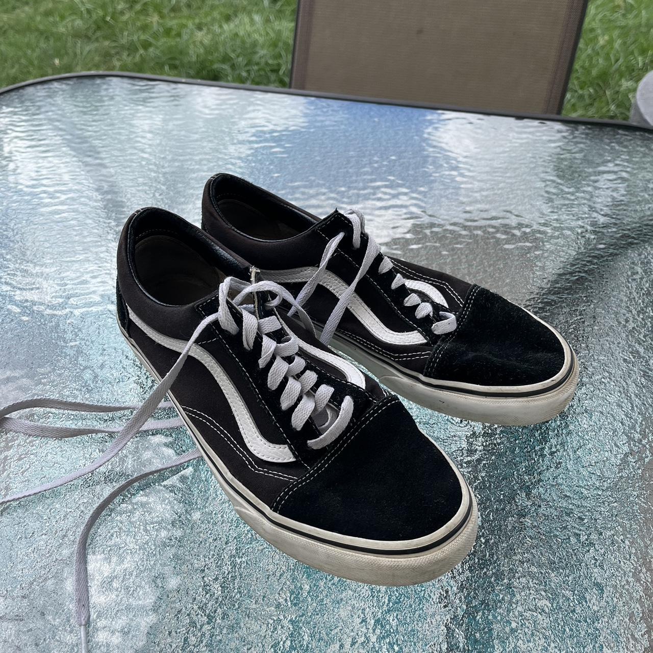 Black and white vans Basic vans - Depop