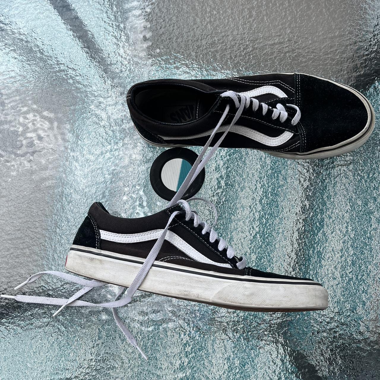 Black and white vans Basic vans - Depop