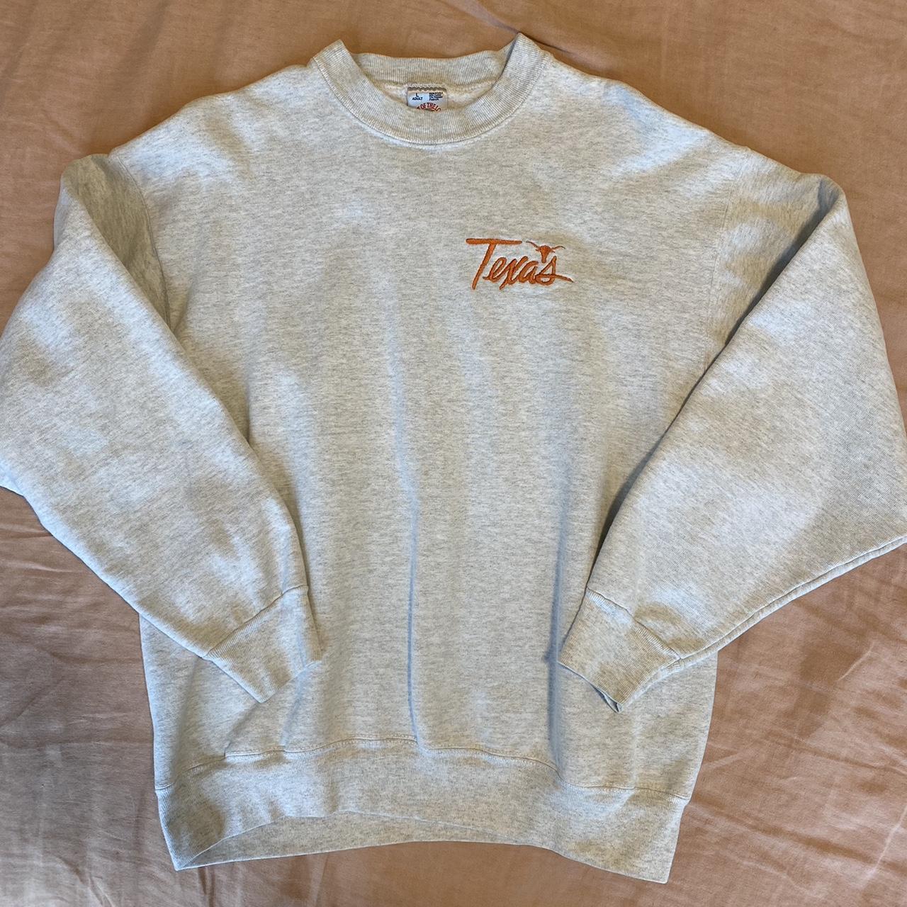 Vintage University of Texas Sweatshirt Grey... - Depop