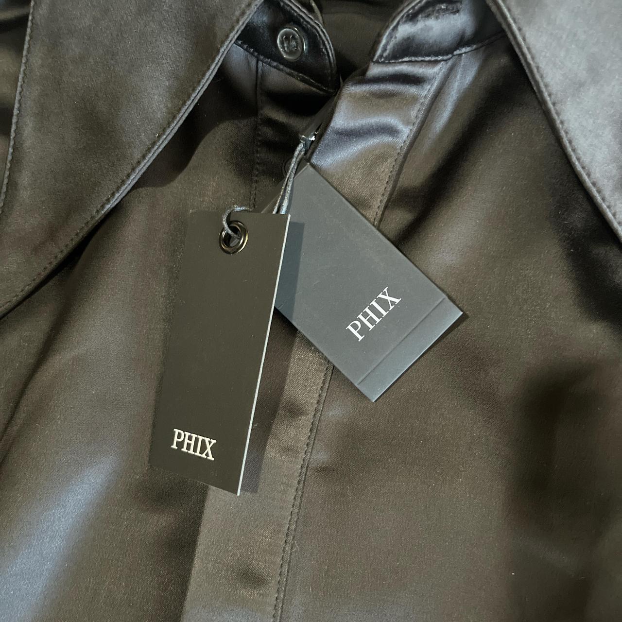 Black Silk Men’s XS 70s Collar Button down Shirt Tag... - Depop