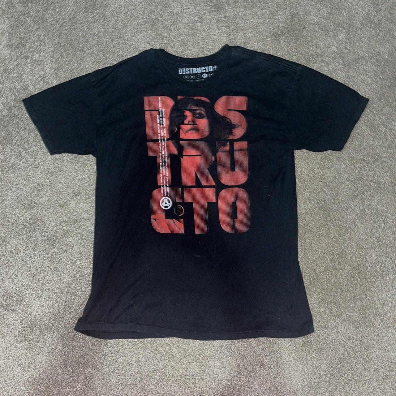 - vintage black destructo graphic tshrit - amazing... - Depop