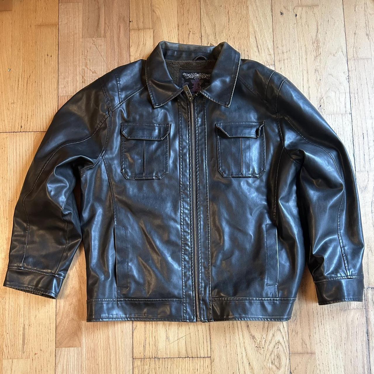 Sick emo grunge y2k leather... - Depop
