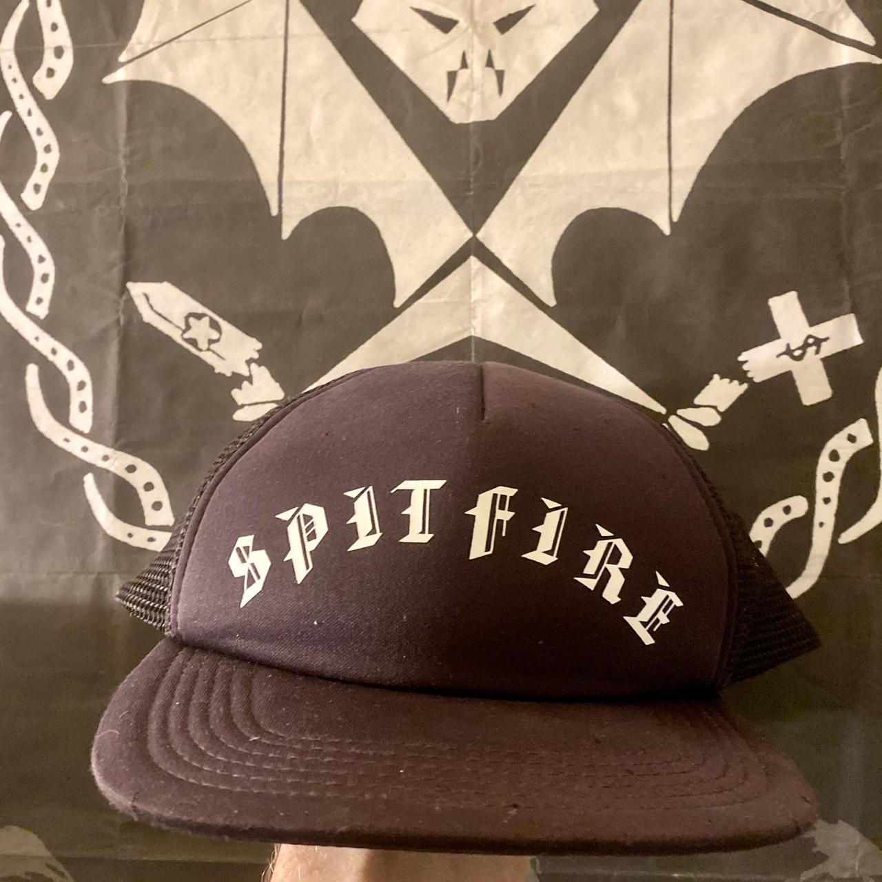 Spitfire Wheels SnapBack Trucker Hat All Black. Olde... - Depop