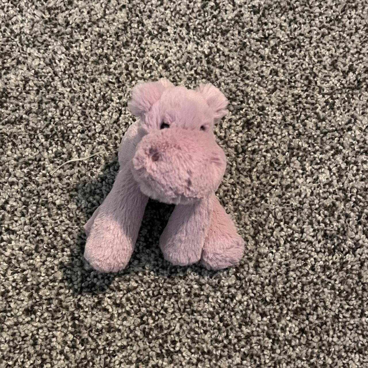 jellycat smudge purple hippo! was displayed on shelf... | Depop