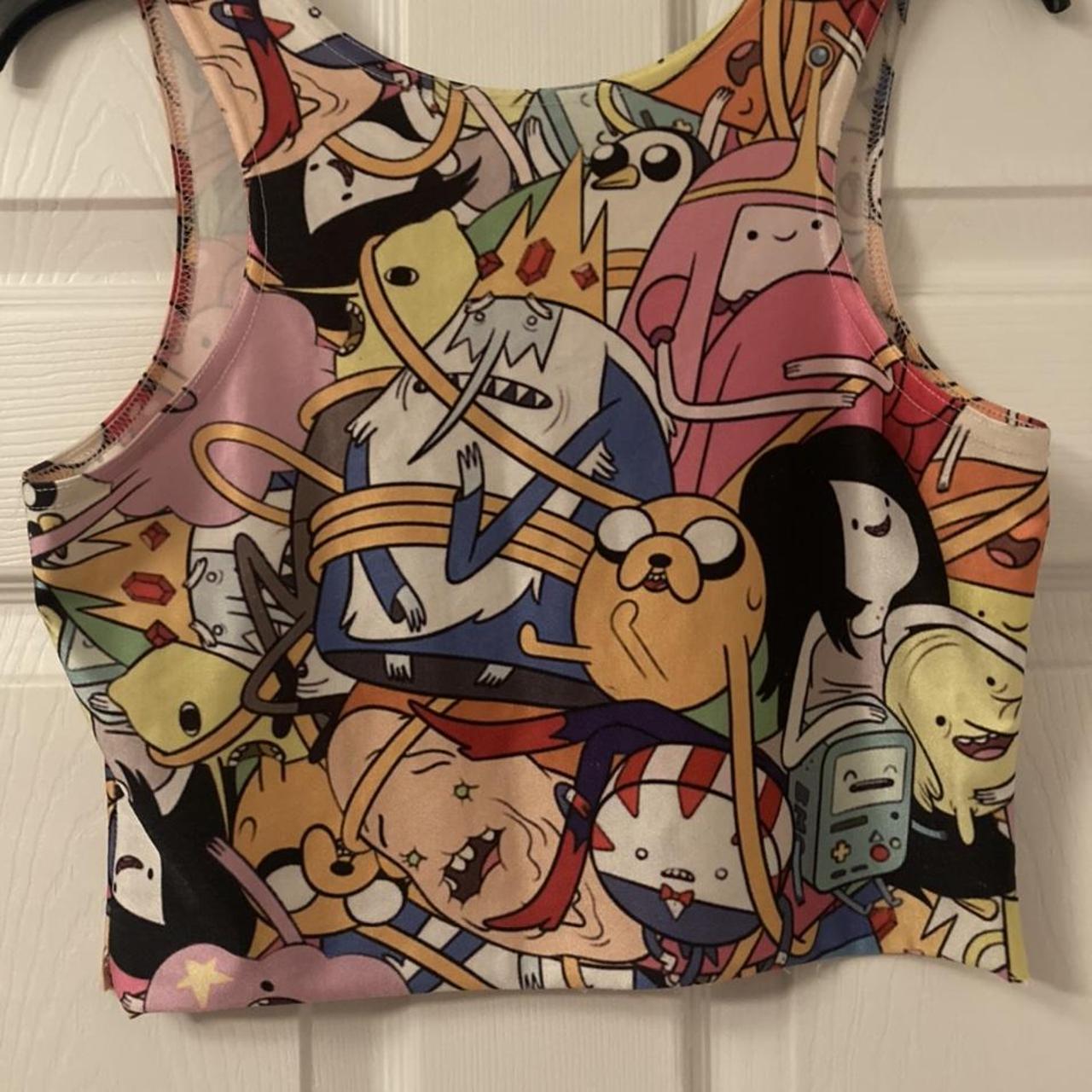 Custom adventure time crop vest P&P £2.95 Checkout... - Depop
