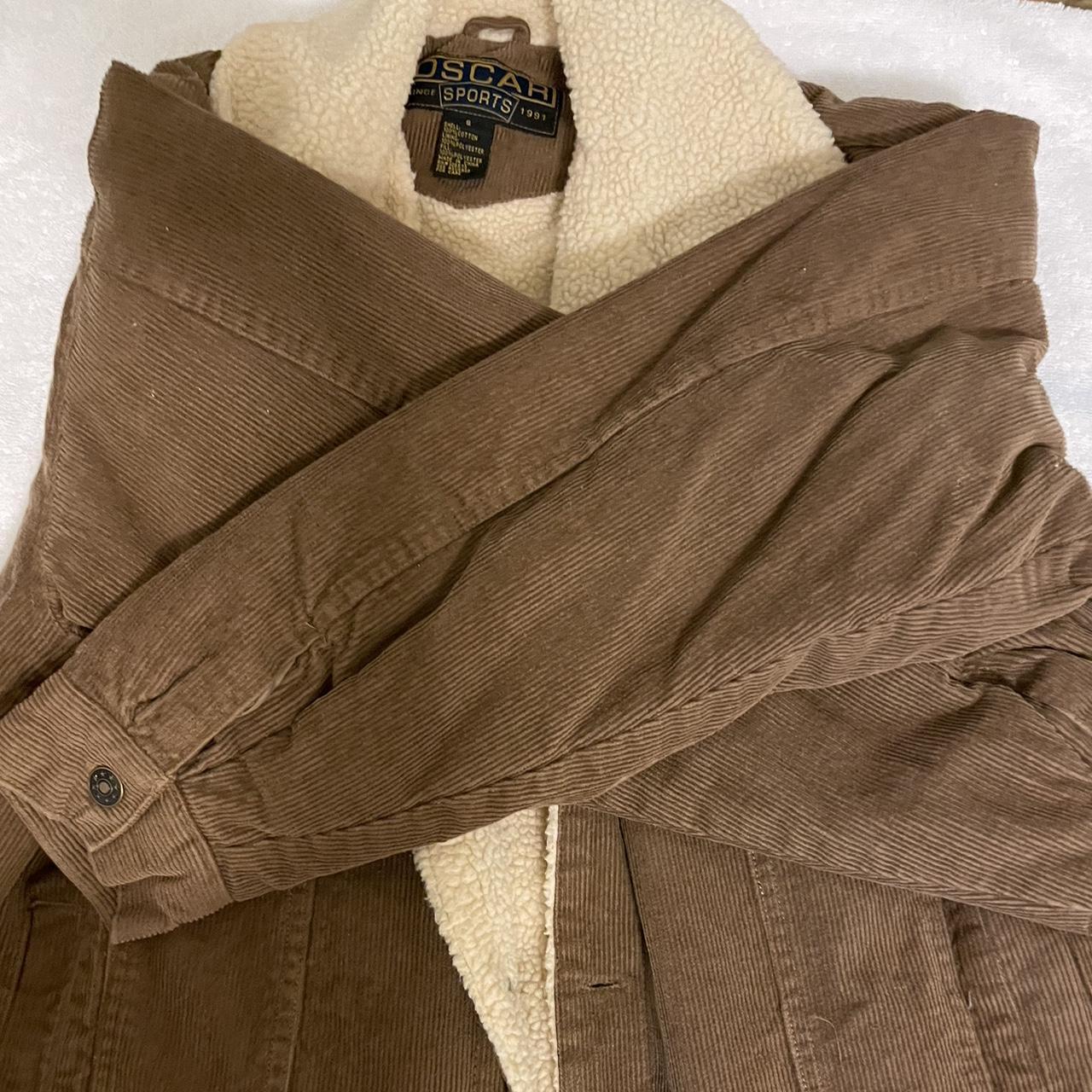 Brown corduroy fuzzy jacket - perfect for winter,... - Depop