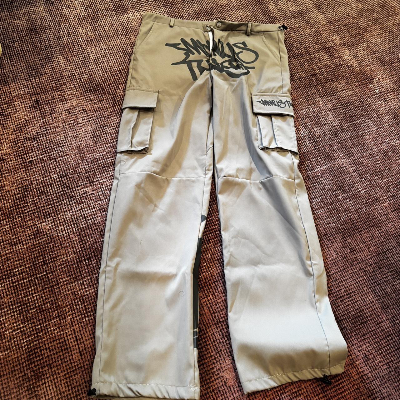 Minus two grey graff cargos Fits 34-36 - Depop