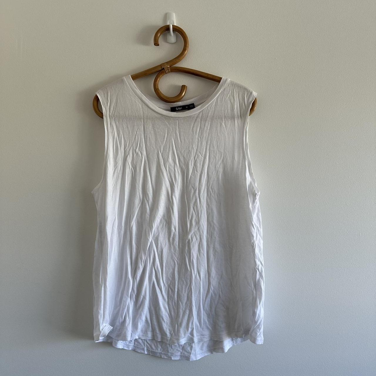 Sportsgirl White Singlet Size: M Would fit 8-12 - Depop