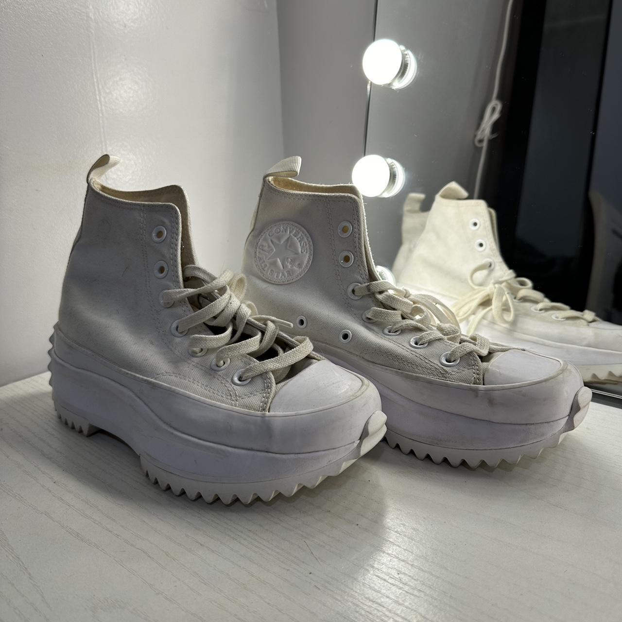 white converse platform Chuck Taylor All Star Lugged... - Depop