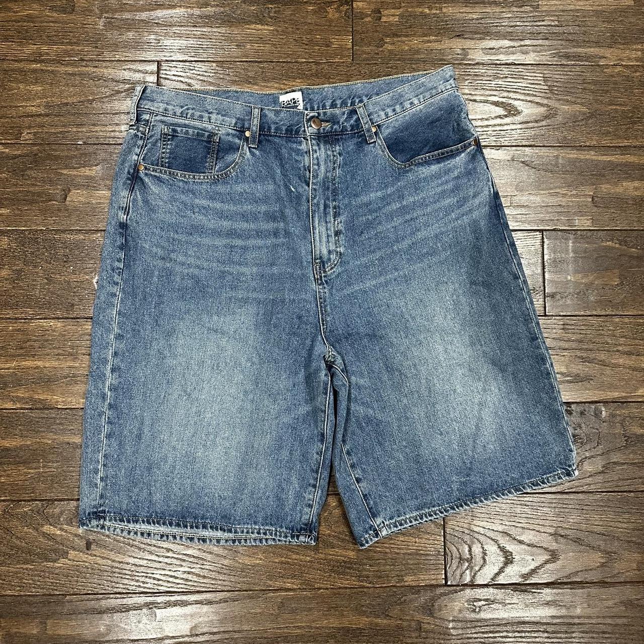 Bape Wash Baggy Wide Leg Jorts size 38 Insane pair... - Depop