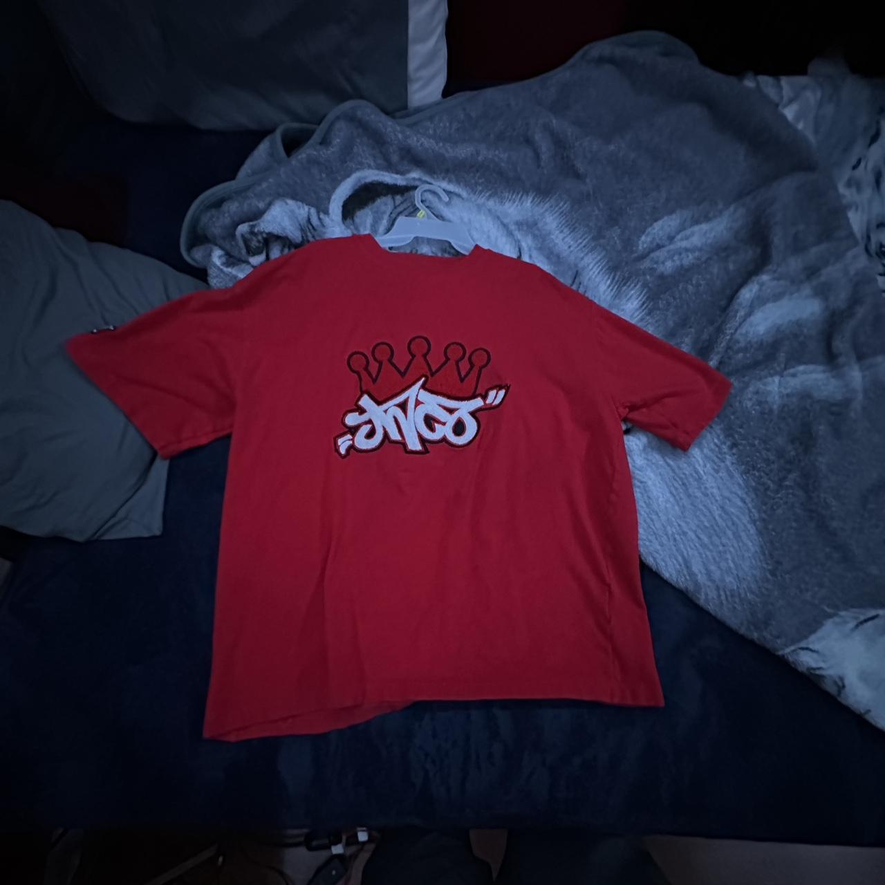 Size L Jnco shirt with carpet like material... - Depop