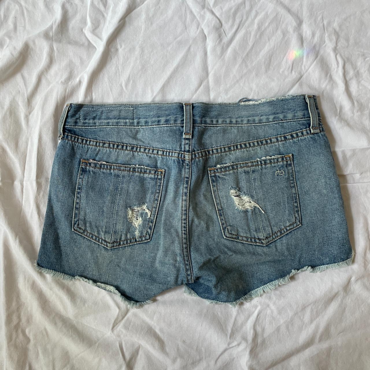Rag & Bone Women's Blue and Navy Shorts | Depop